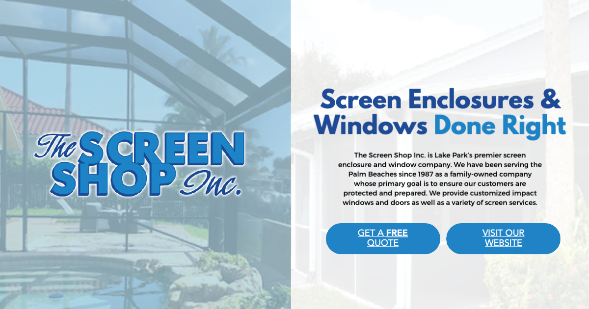 The Screen Shop Landing Page